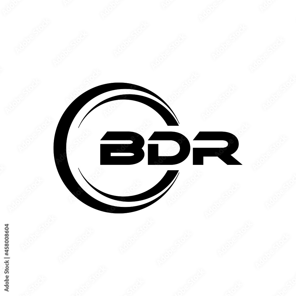 Vecteur Stock BDR letter logo design with white background in ...