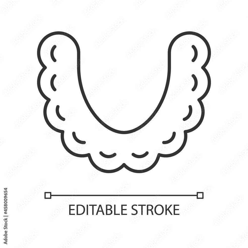 Teeth aligners linear icon. Straightening teeth equipment. Orthodontic ...