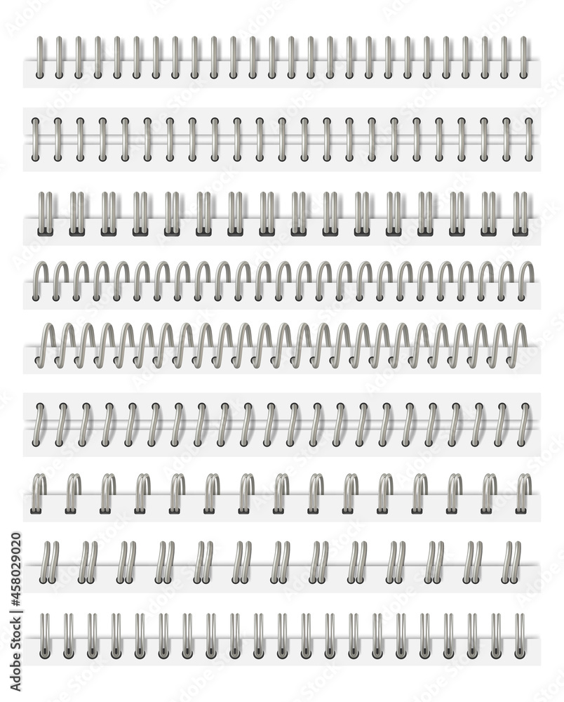 Steel spiral notebook. Office supplies cover and sheet binder systems ...