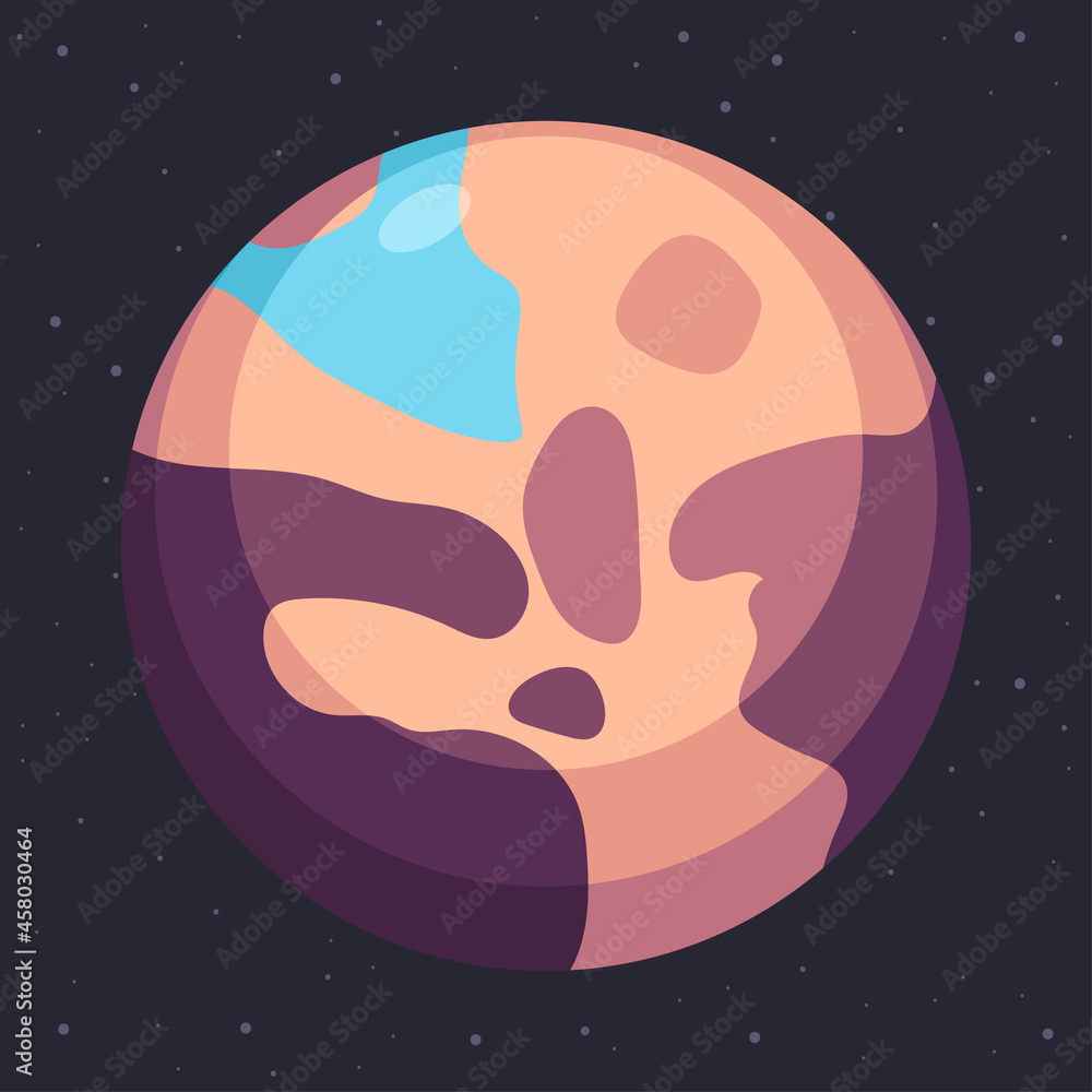 Pluto planet vector cartoon illustration isolated on background. Stock ...