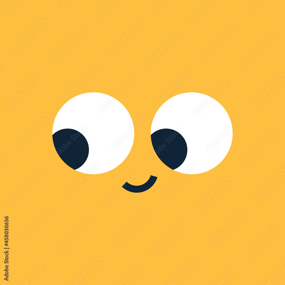 Funny face expression vector cartoon illustration isolated on ...