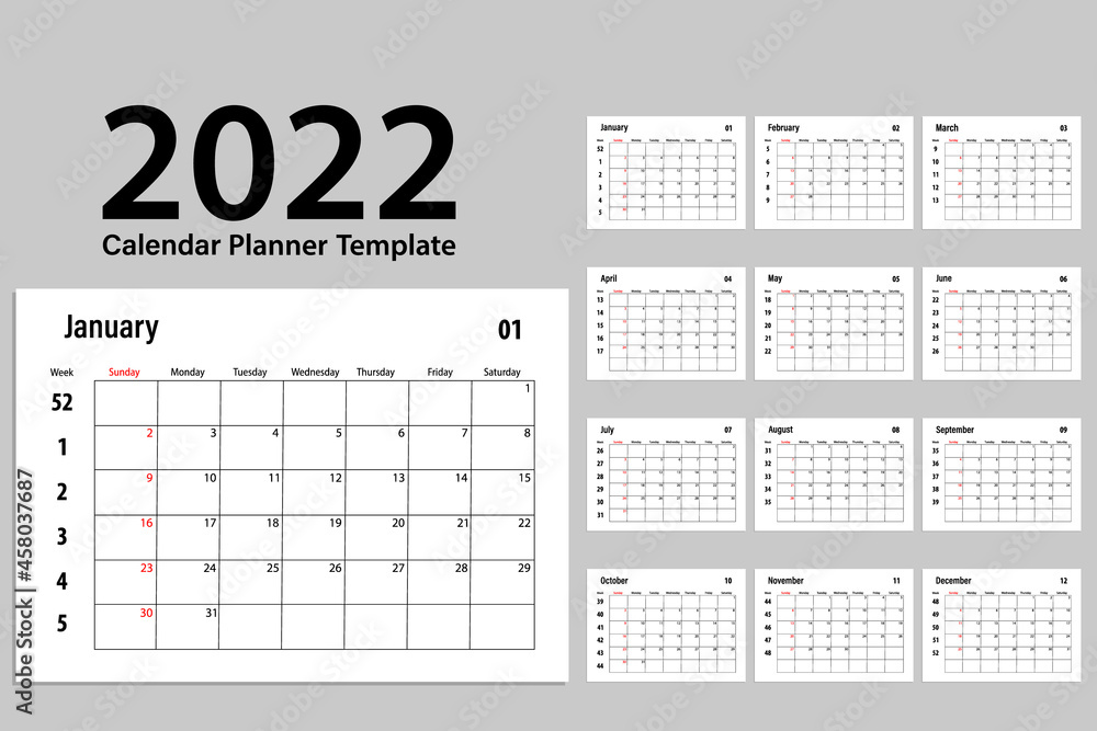 Calendar for the week 2022 beginning of Sunday is a corporate design ...