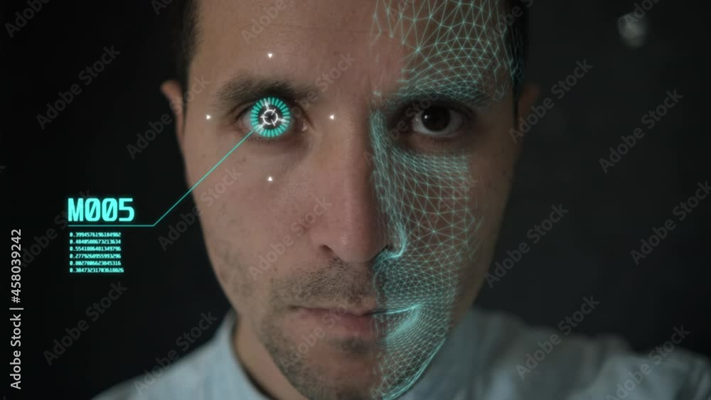 Futuristic sophisticated innovative technology scanning with augmented ...