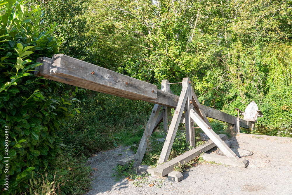 cucking stool also known as a ducking stool a chair formerly used for ...