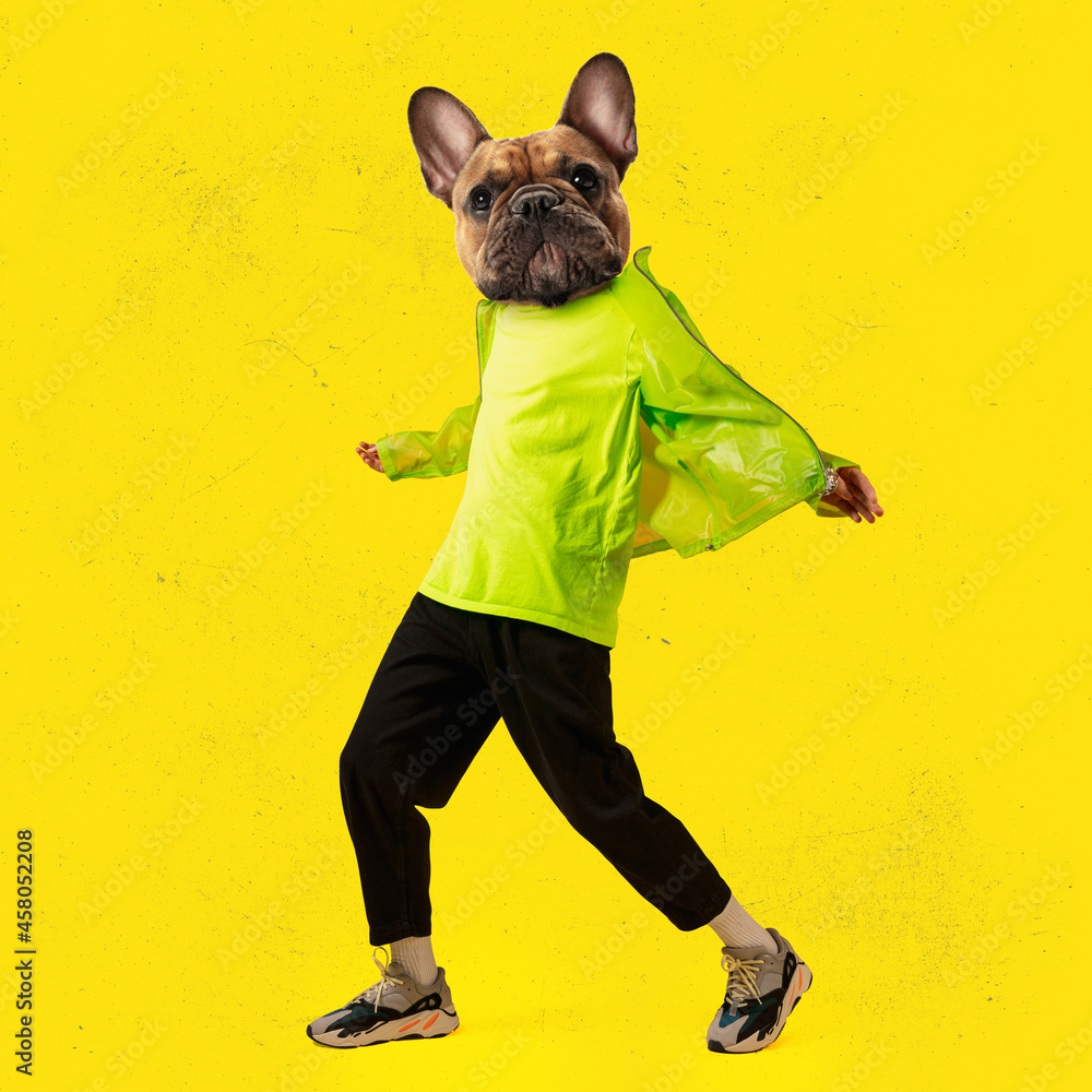 Contemporary art collage. Inspiration, idea, trendy urban magazine ...