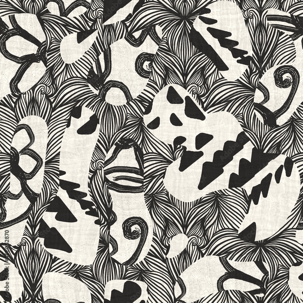 Seamless two tone hand drawn brushed effect pattern swatch. High ...