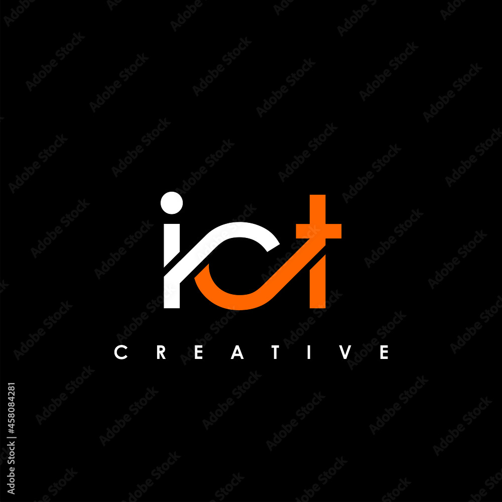 ICT Letter Initial Logo Design Template Vector Illustration Stock ...