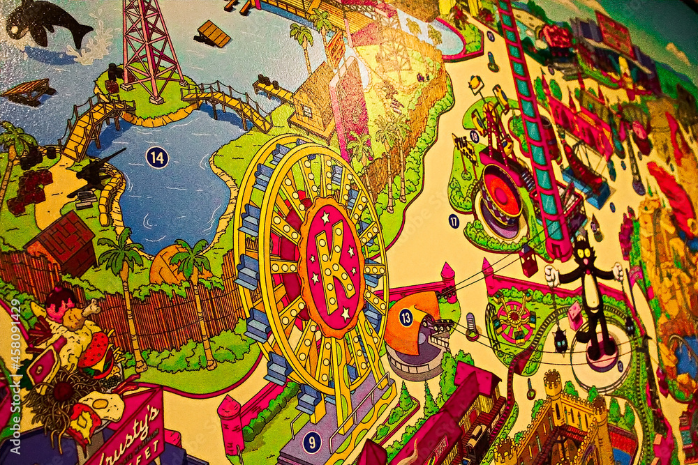 Los Angeles.CA/USA - Oct 29,2018 : "Krustyland The Simpsons Ride" , the ...