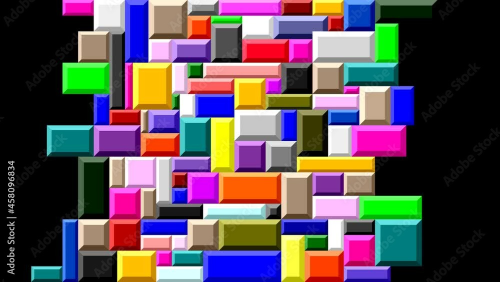Abstract Video Background. Animated colored blocks fills the frame.PNG ...