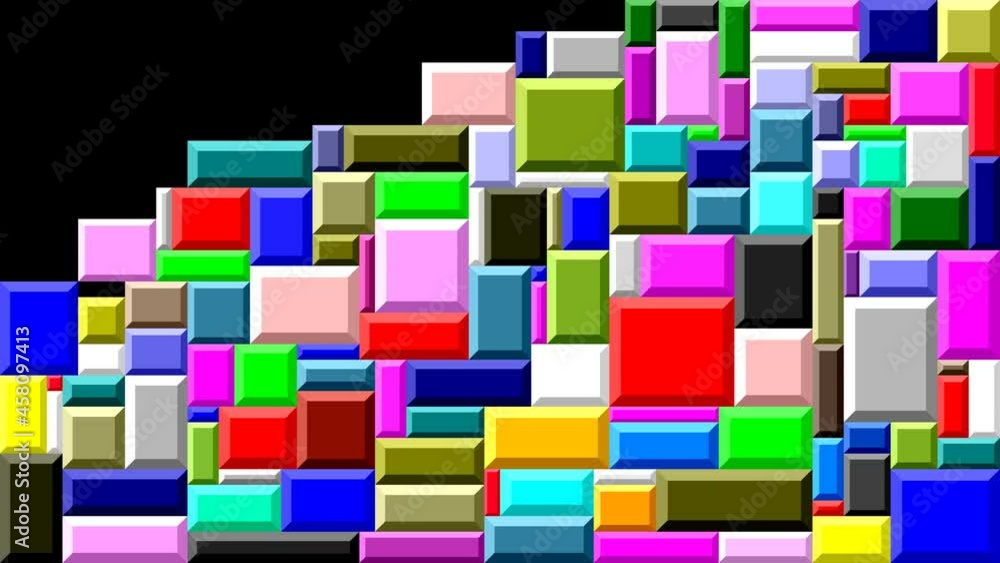 Abstract Video Background. Animated colored blocks fills the frame.PNG ...