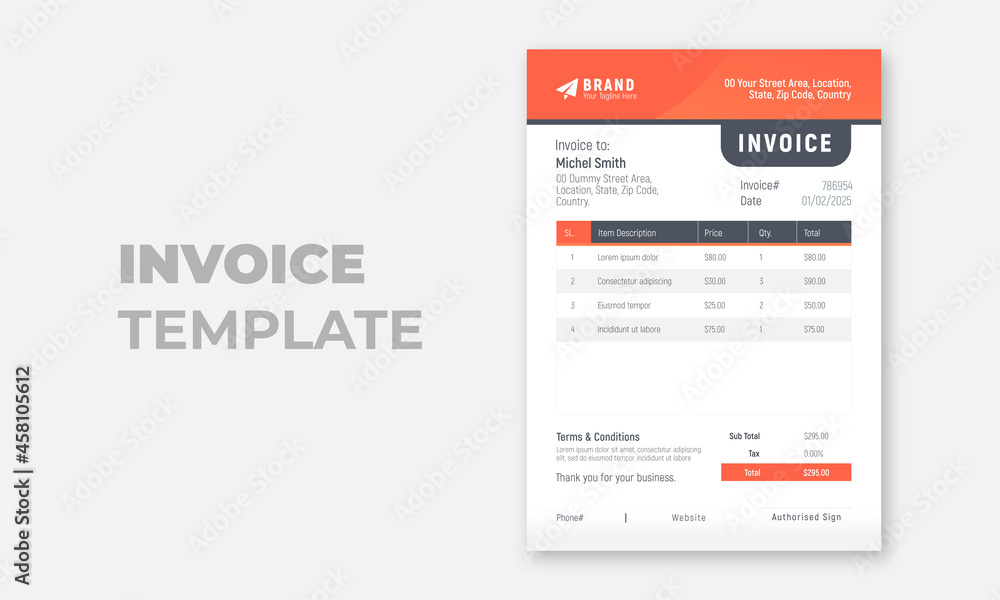 Fototapeta mapa świata dla dzieci Modern Creative business invoice ...