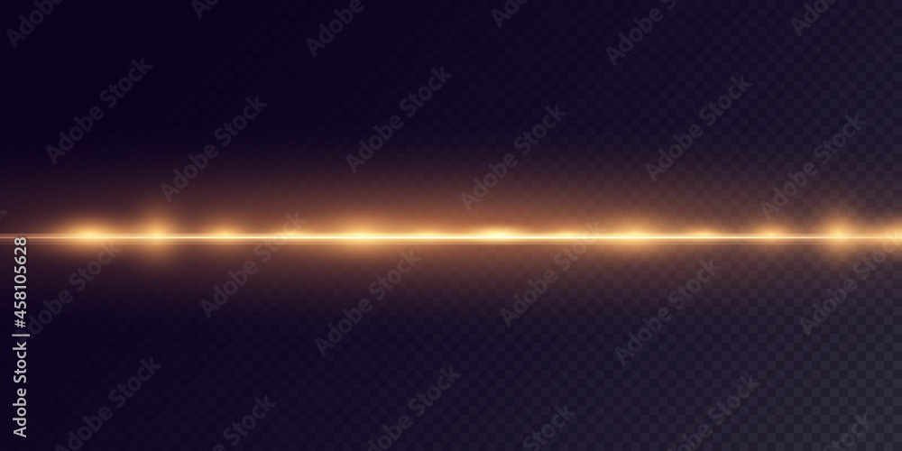 collection of horizontal light dividers gold flares. horizontal dynamic ...