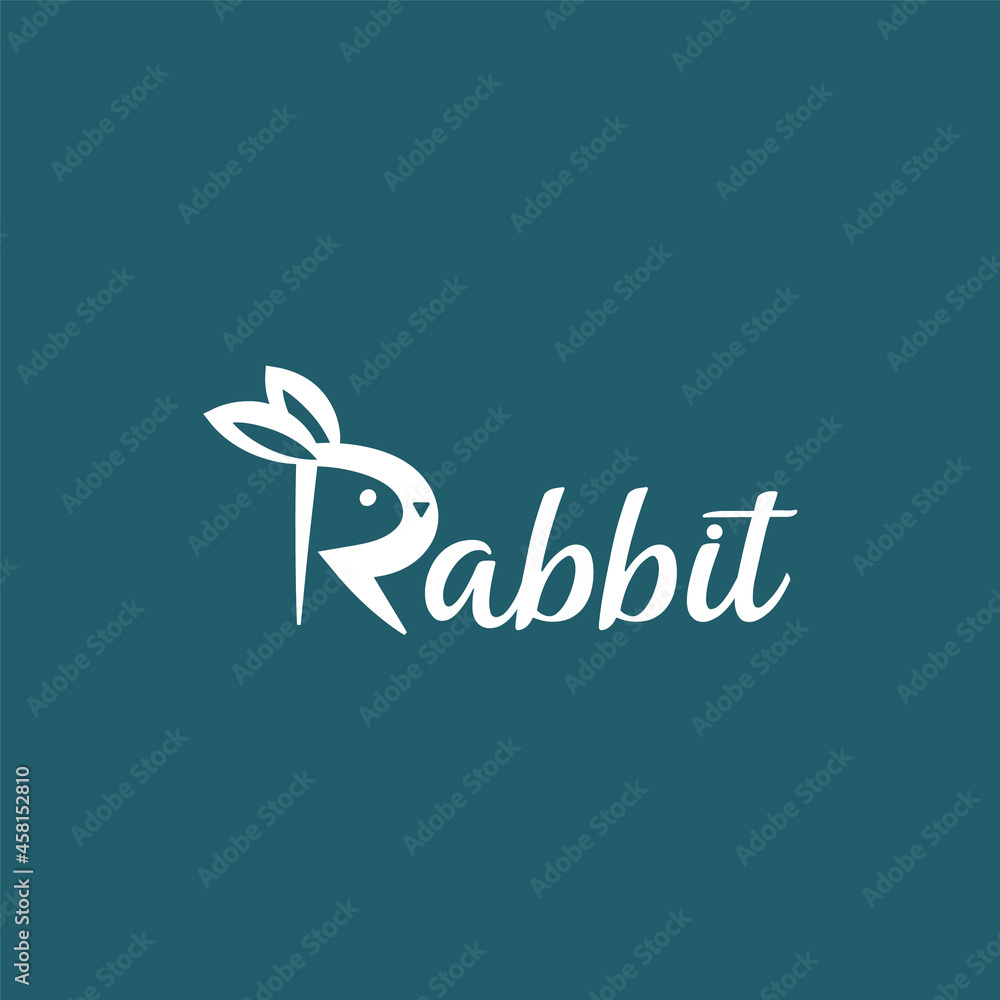 Rabbit. Logo template. Stock Vector | Adobe Stock