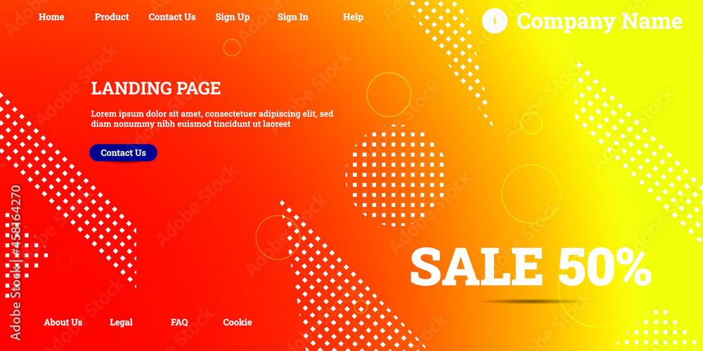 Editable abstract website background with attractive orange gradient ...