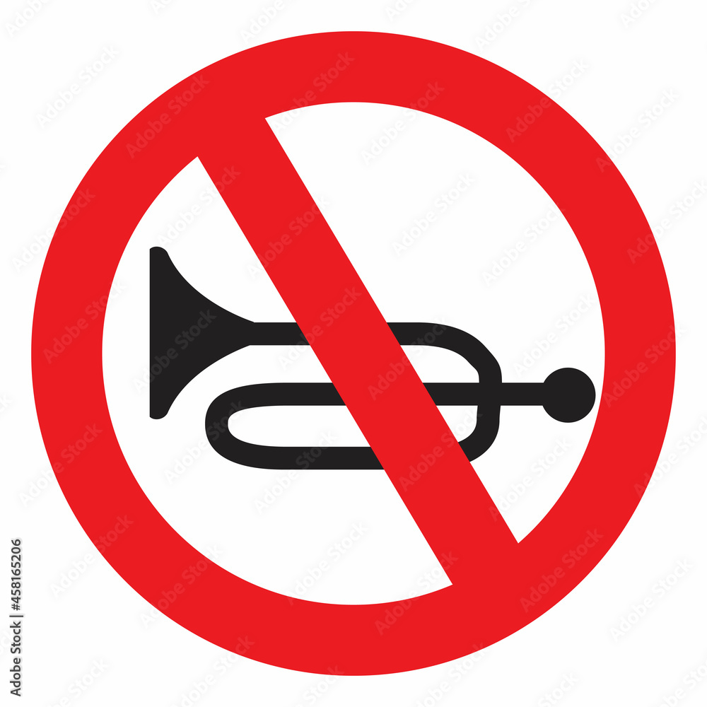 No sound sign keep quiet vector illustration Stock Vector | Adobe Stock
