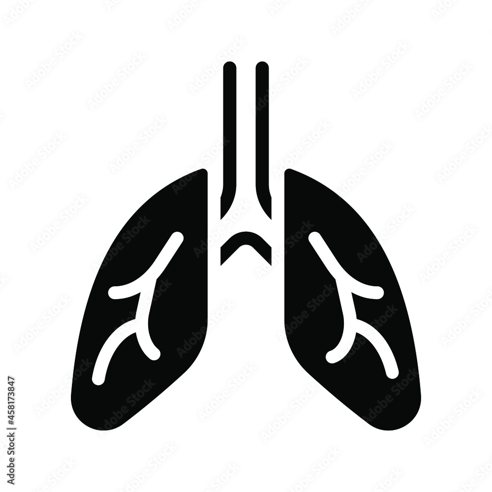Lungs Vector Icon. Medical symbol. vector illustration Stock Vector ...