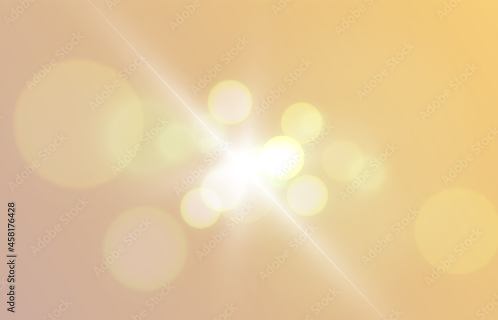 Yellow light effect with lens flare PNG Vector Stock Vector | Adobe Stock