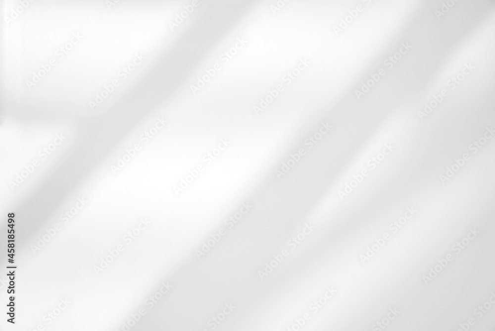 Natural Light and shadow from window overlay effect on white background ...