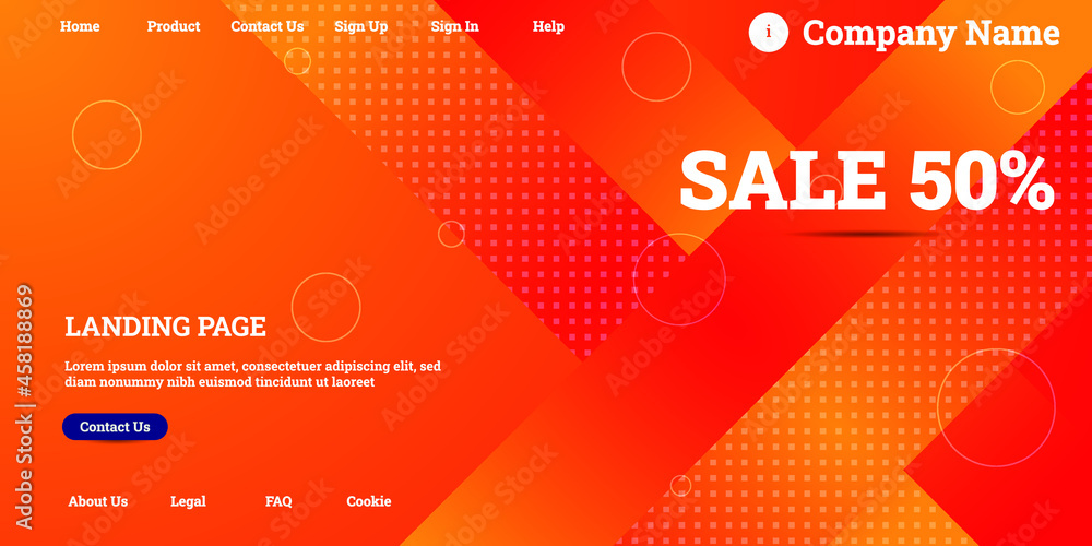Editable abstract website background with attractive orange gradient ...