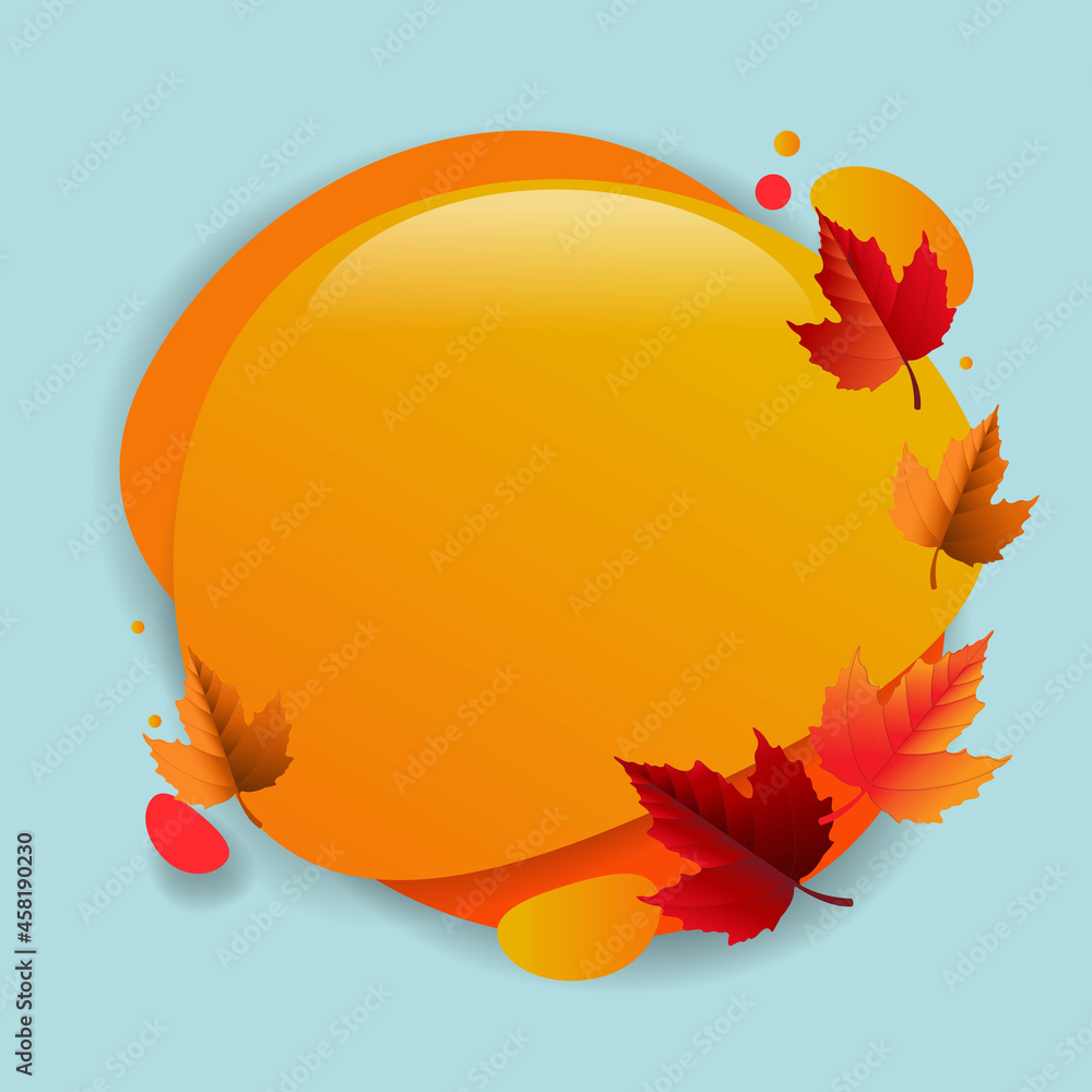 Bright Border And Leaves White Background With Gradient Background ...