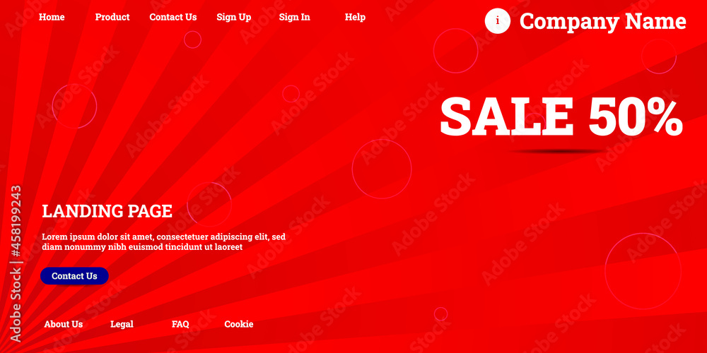 Editable abstract website background with attractive red gradient mesh ...