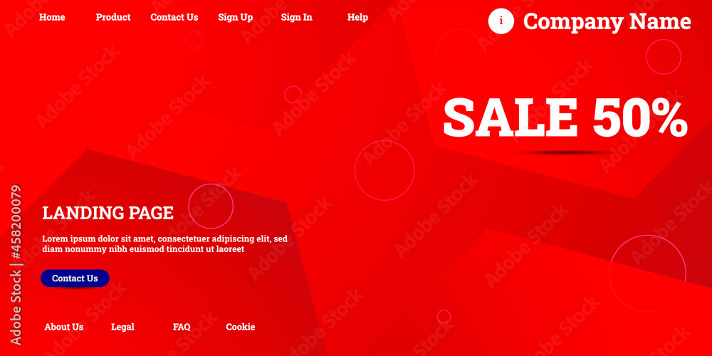 Editable abstract website background with attractive red gradient mesh ...