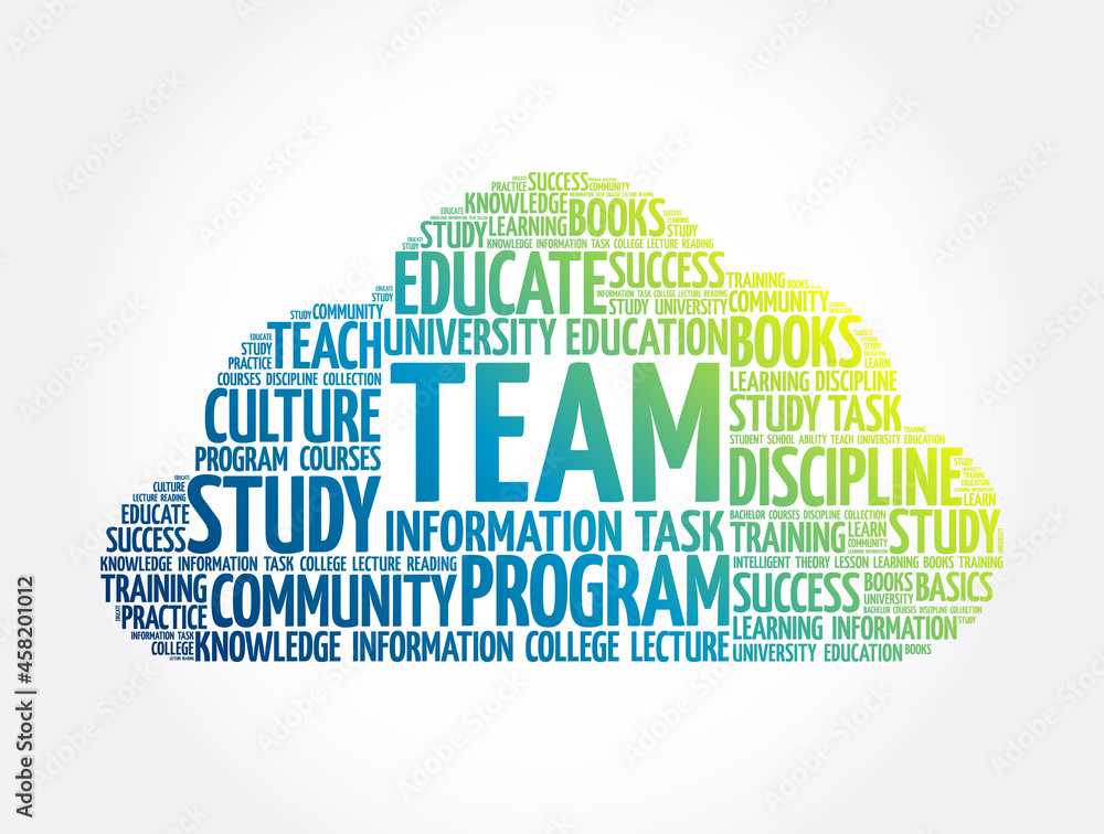 TEAM word cloud, business concept background Stock Illustration | Adobe ...