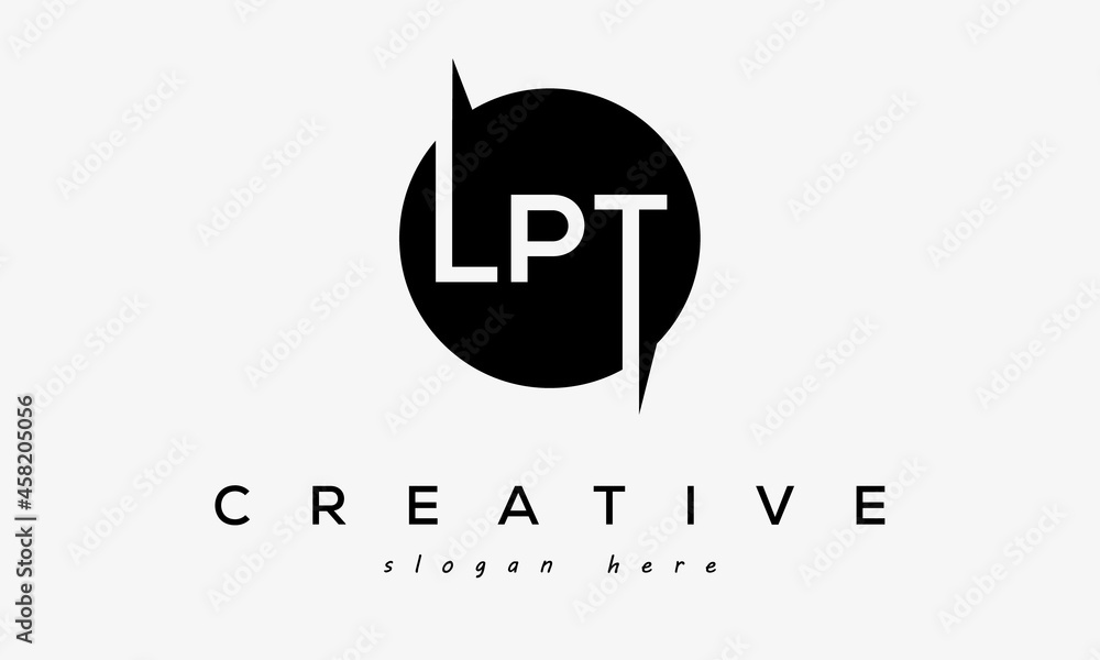 LPT creative circle letters logo design victor Stock Vector | Adobe Stock