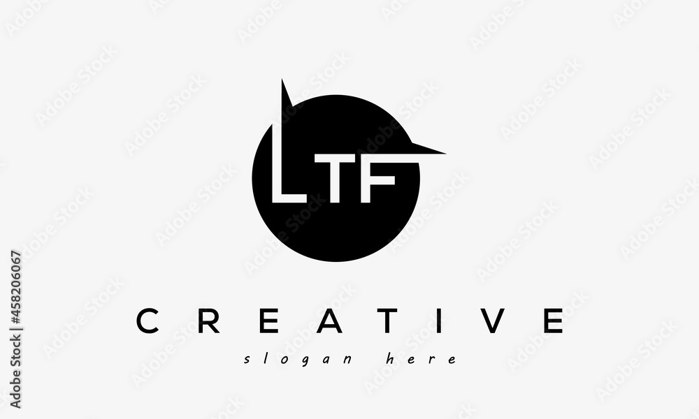 LTF creative circle letters logo design victor Stock Vector | Adobe Stock