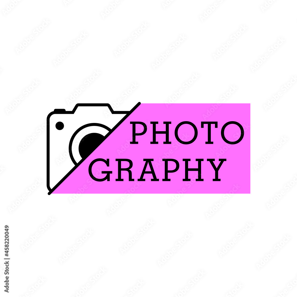 Simple camera logo. Photography icon vector template. Isolated clipart ...