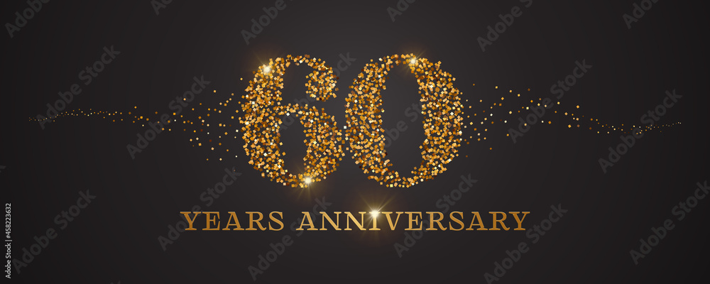 60 years anniversary vector icon, logo. Graphic design element with ...