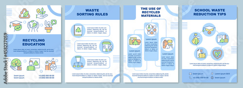 Recycling education brochure template. Awareness of eco problems. Flyer ...