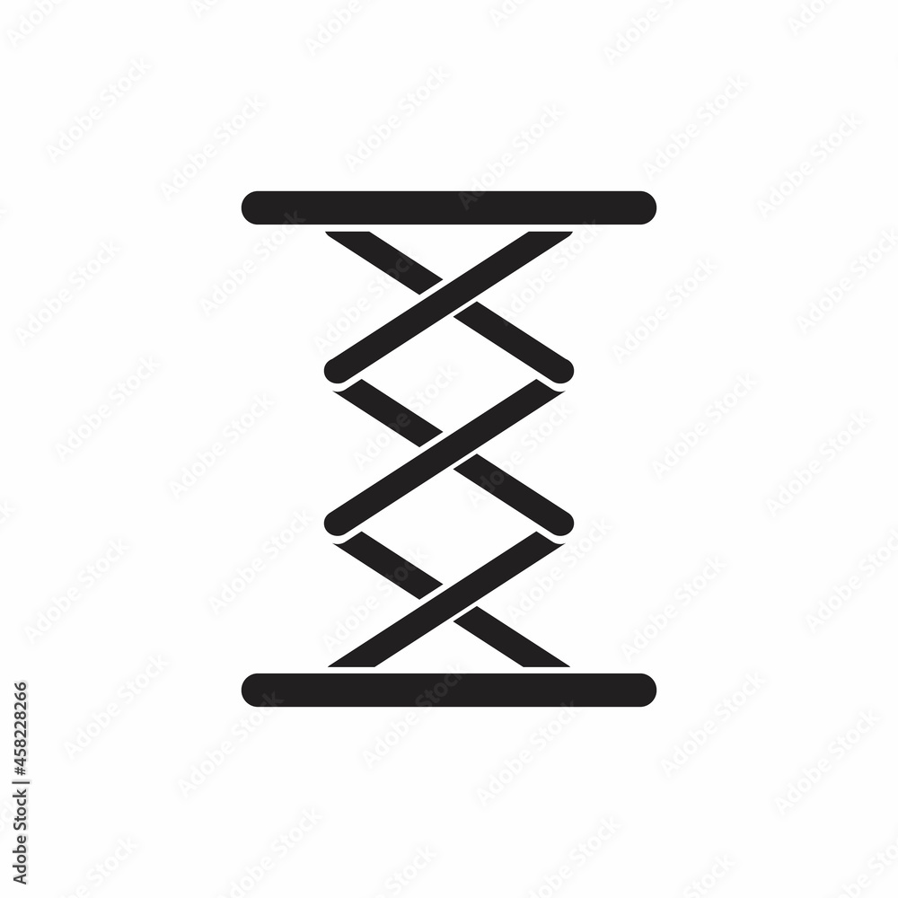 Scissor Lift Icon. Symbol of Vertical Transportation for Goods Stock ...