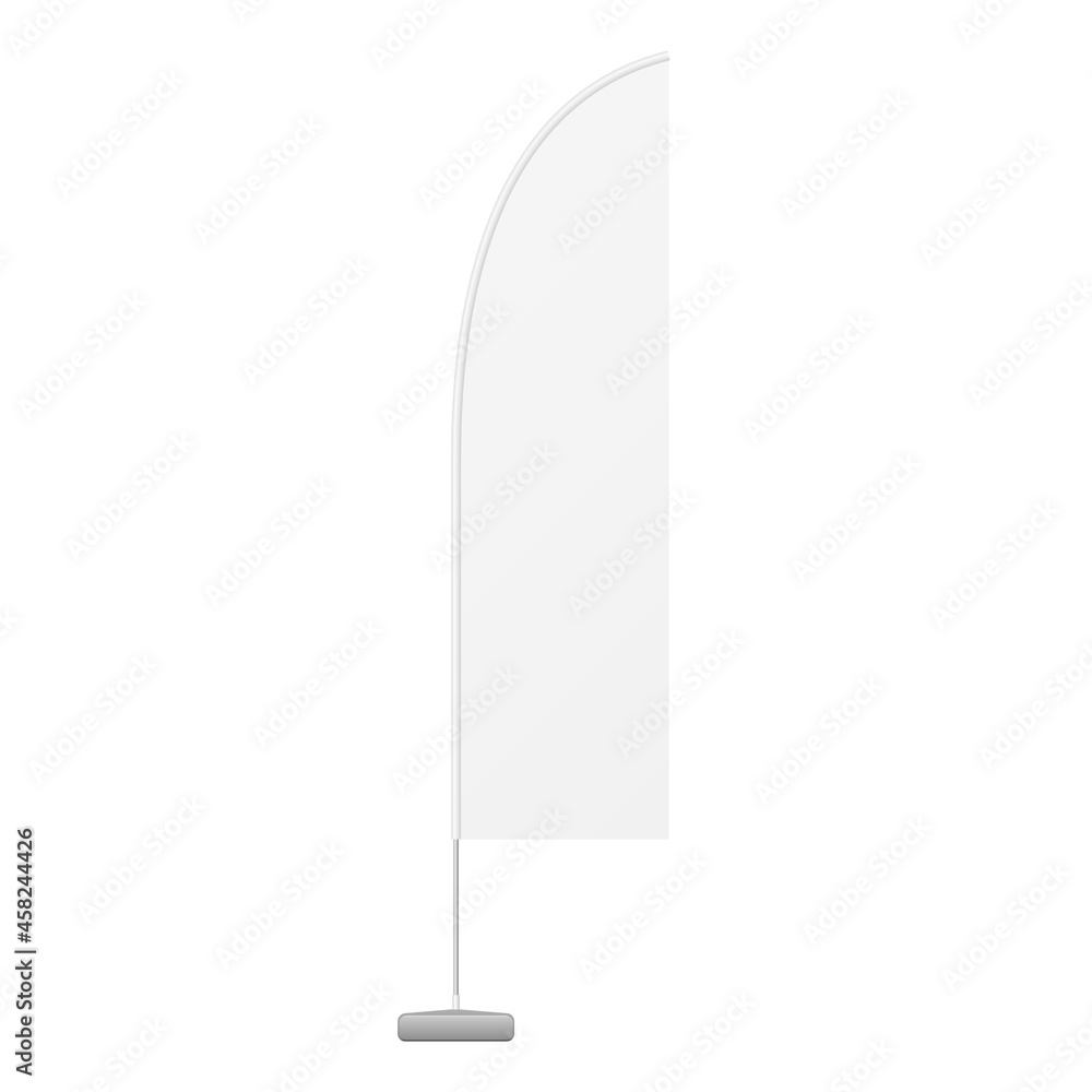 White Outdoor Feather Blade Straight Feather Flag, Stander Advertising ...