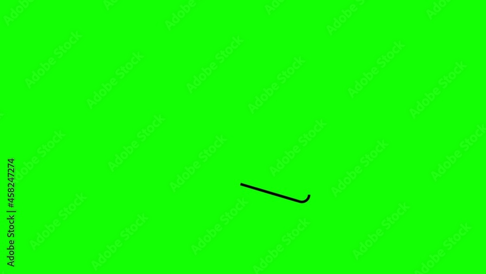 Cheese line icon animation on the green screen background. 4K video ...