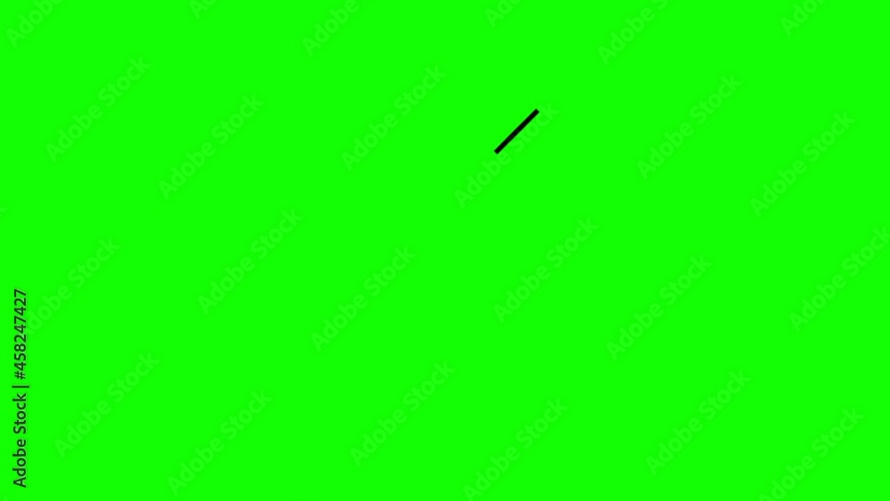 Video Stock Ruler line icon animation on the green screen background ...