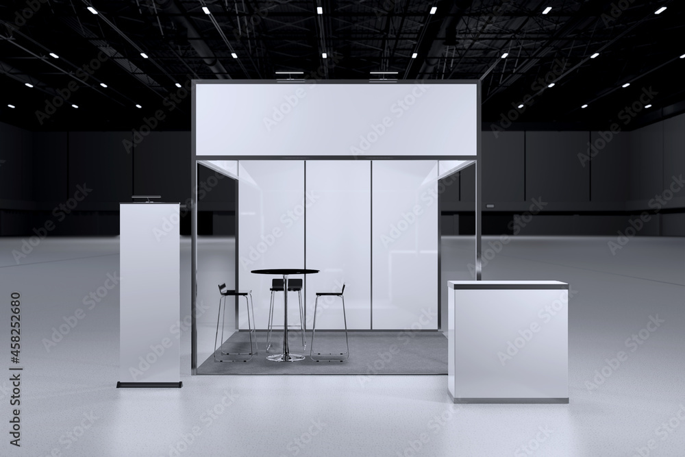 Exhibition stand for mockup and Corporate identity,Display design.Empty ...