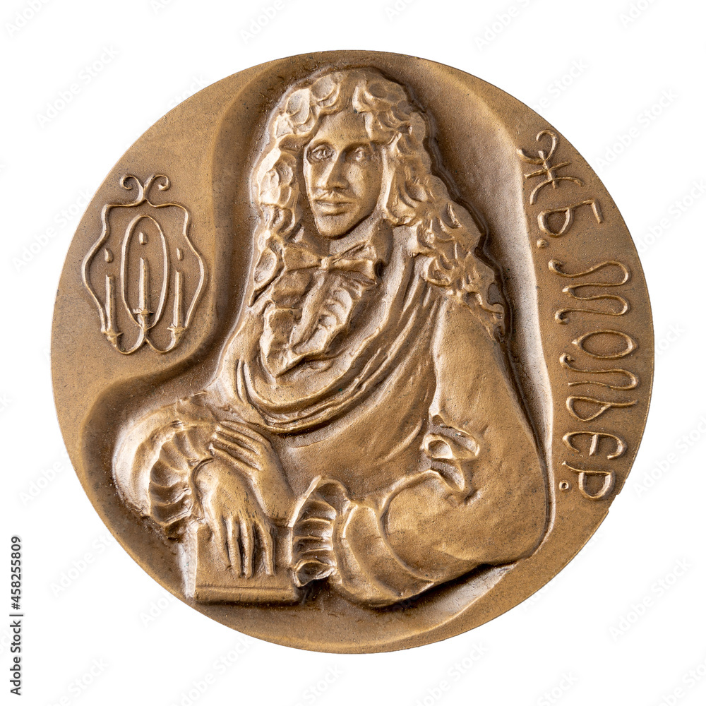 Jubilee medal of the famous French writer and actor Jean-Baptiste ...