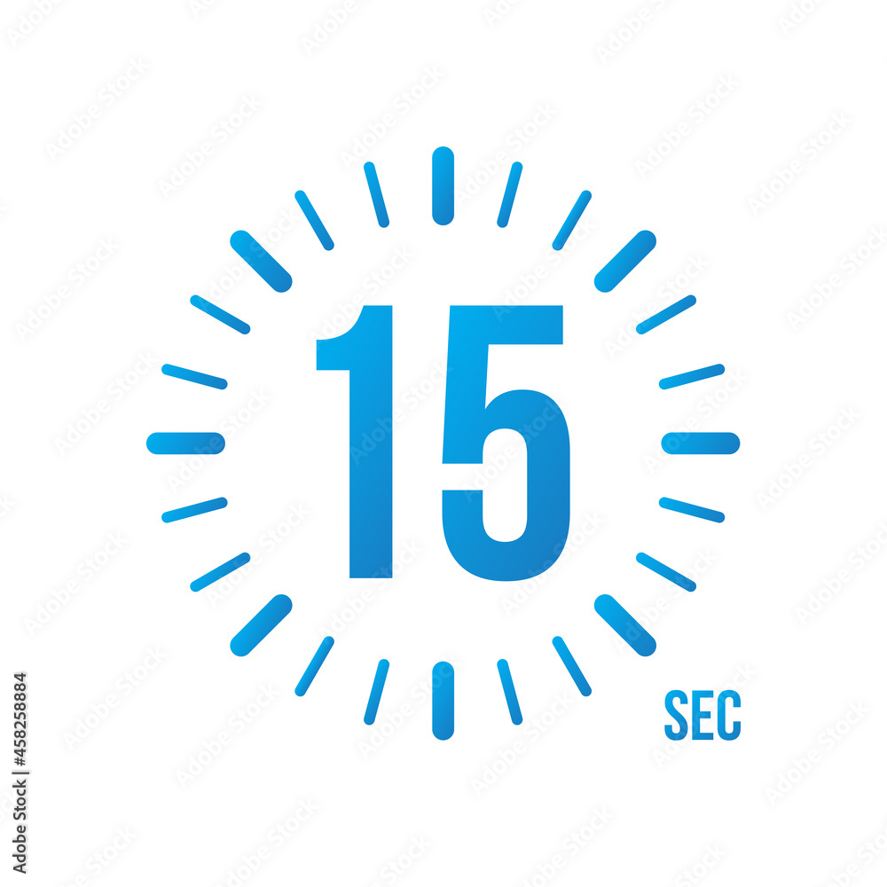 Stopwatch icons set 15 seconds. Stock Vector | Adobe Stock