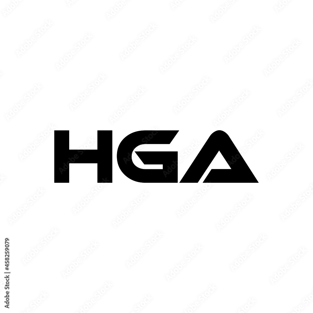 HGA letter logo design with white background in illustrator, vector ...