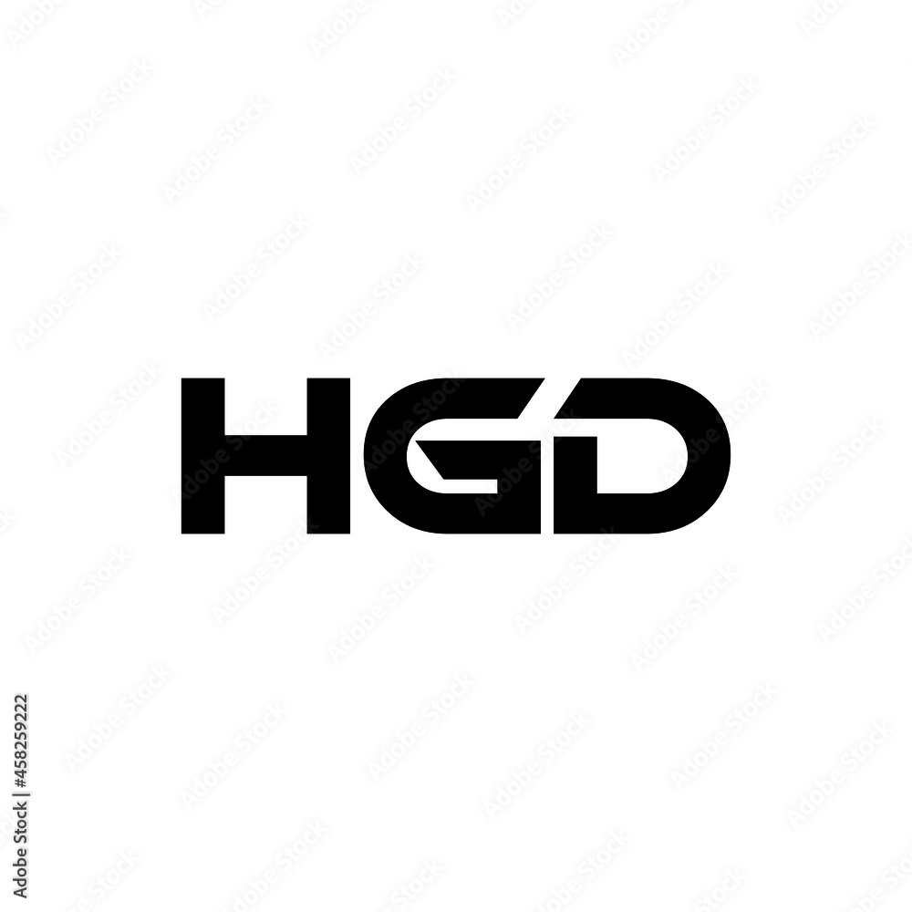 HGD letter logo design with white background in illustrator, vector ...