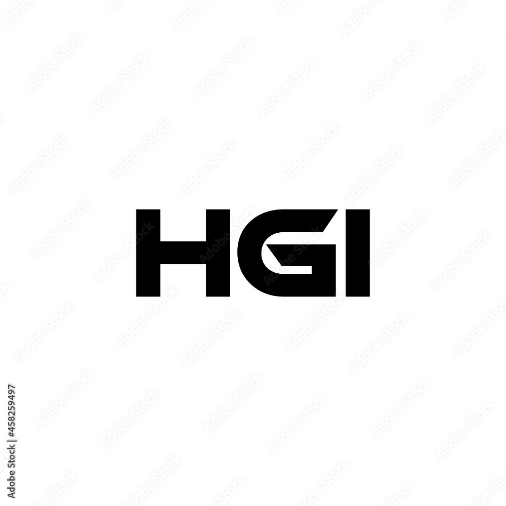 HGI letter logo design with white background in illustrator, vector ...