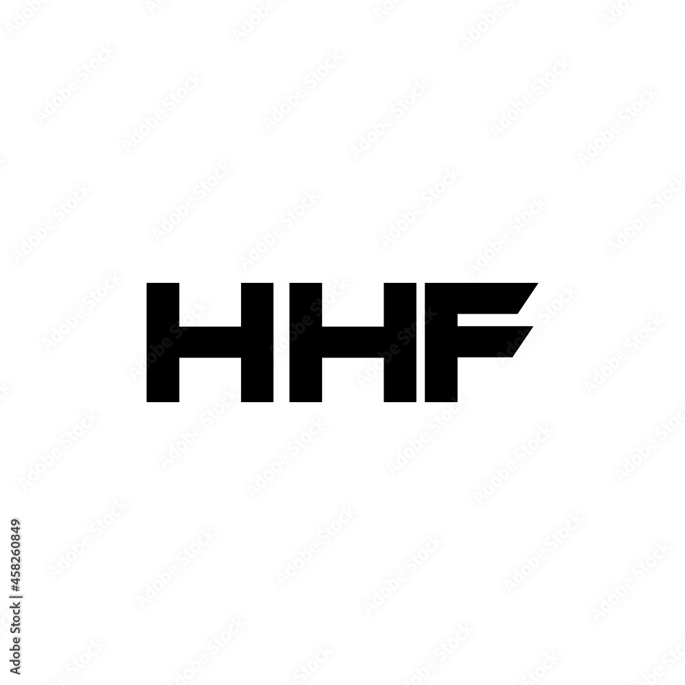 HHF letter logo design with black background in illustrator, vector ...