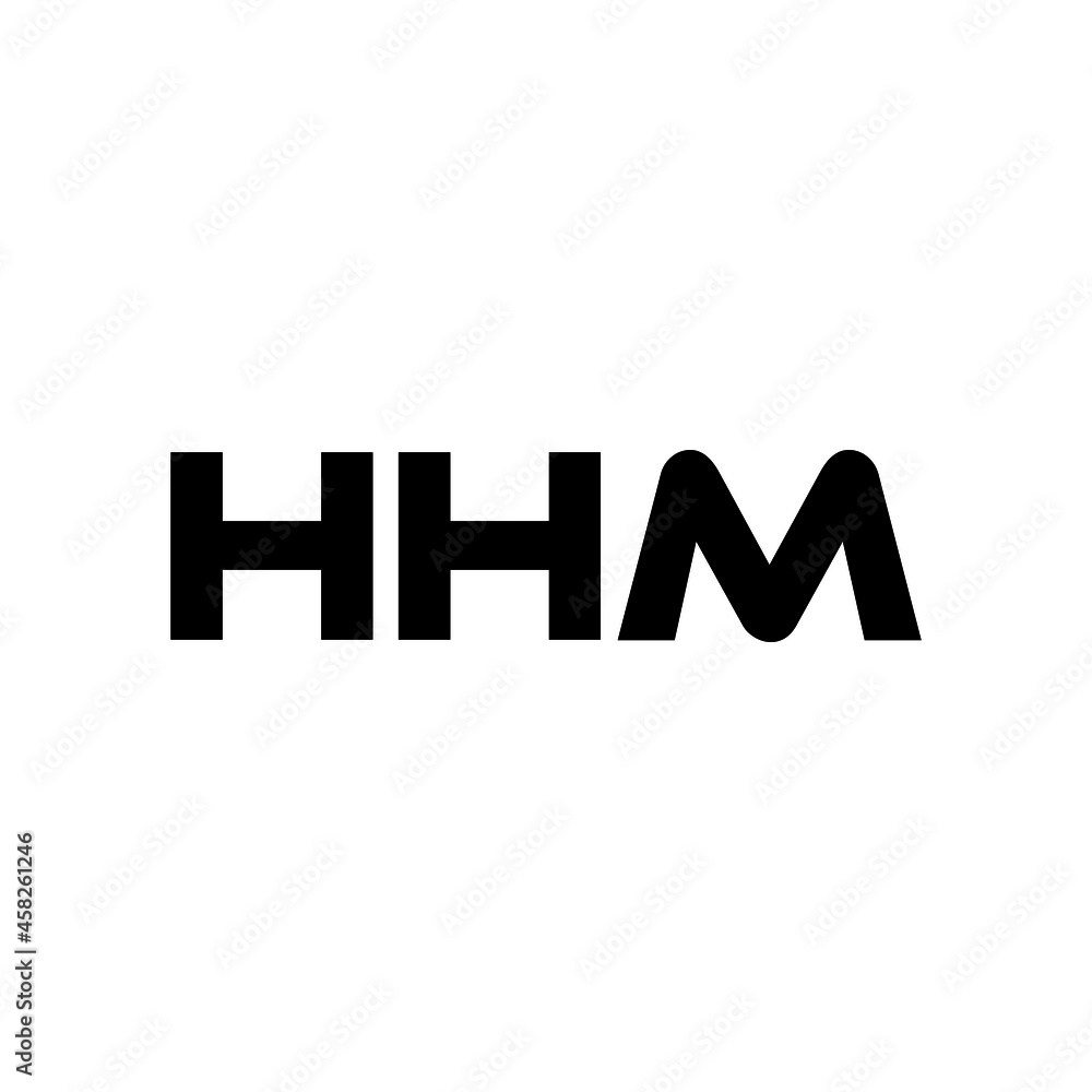HHM letter logo design with black background in illustrator, vector ...