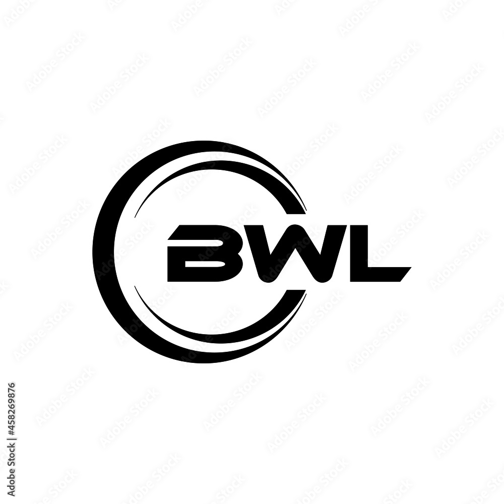 BWL letter logo design with white background in illustrator, vector ...