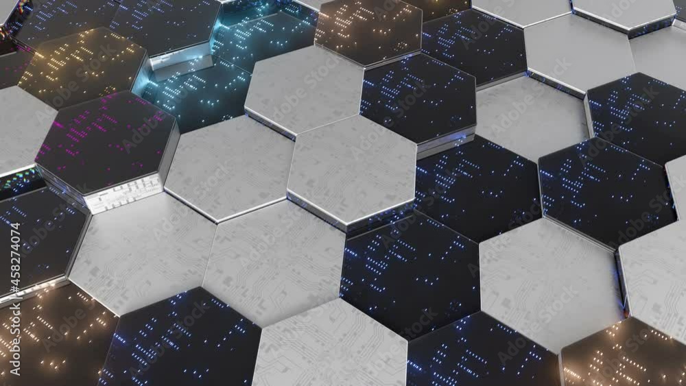 3d abstract technology looping animation background. Abstract concept ...