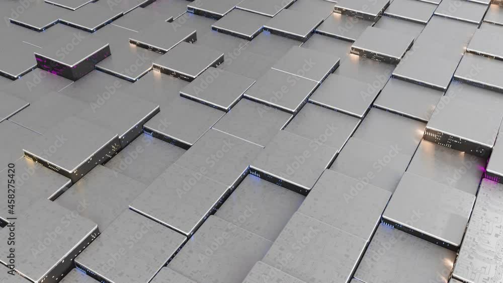 3d abstract technology looping animation background. Abstract concept ...