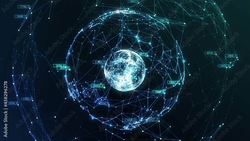 Vídeo do Stock: Network Grid Growing Abstract 3d Animation. Beautiful ...