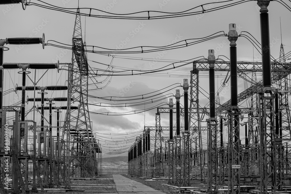 Poster high voltage substation black and white – Wall Art | UkPosters
