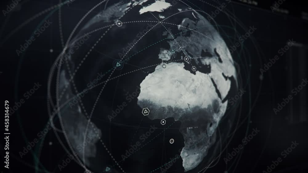 Selecting Morocco Area On 3d Model Of Earth To Set Surveillance By ...